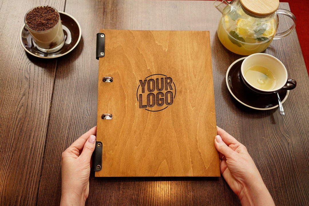 Wooden Menu Cover, Guest Book A4 A5 Custom Size, Personalized Clipboard ...