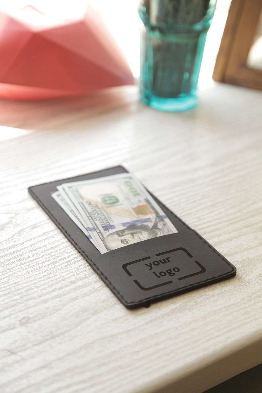 Check Holder, Eco Leather Check Presenter, FREE ENGRAVING - Etsy