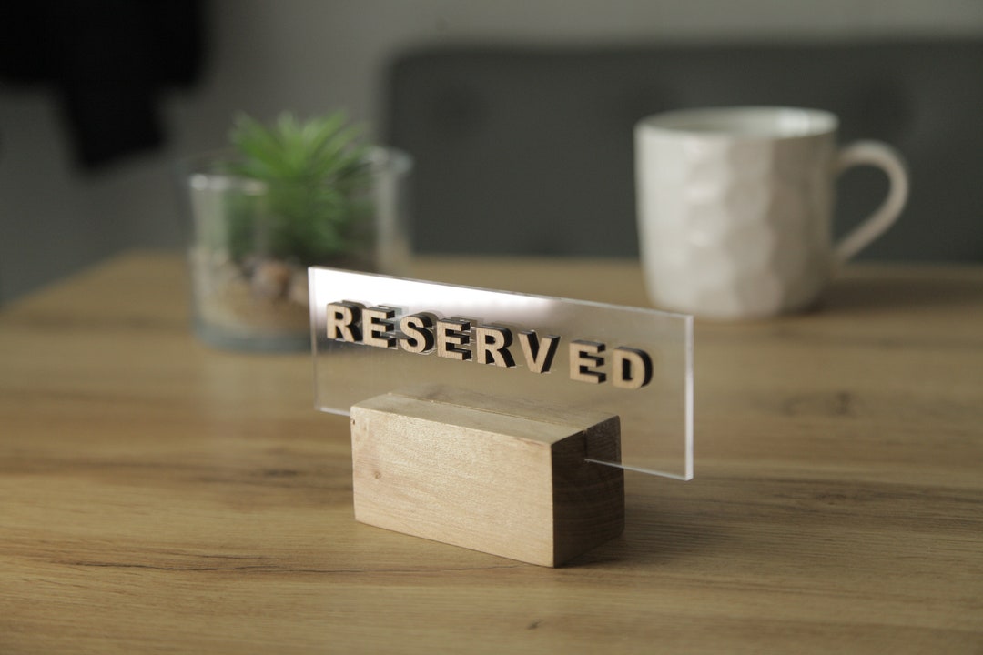 Acrylic Reserved Sign, Acrylic Wedding Sign, Custom Acrylic Sign - Etsy