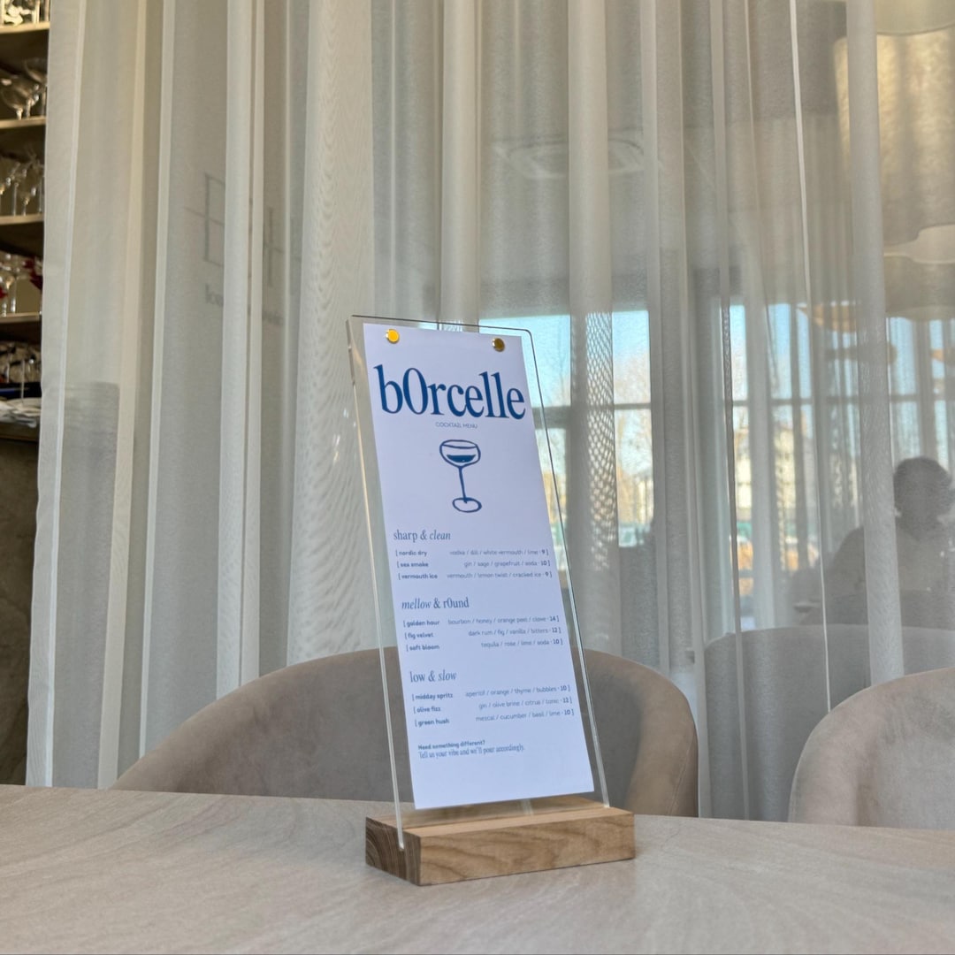 Clear Acrylic Menu Stand, Acrylic Drink Menu Holder, Table Menu Display ...