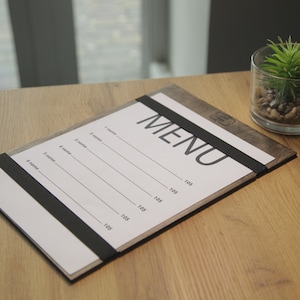 Custom Wooden Menu Cover for Restaurants and Cafes - Etsy