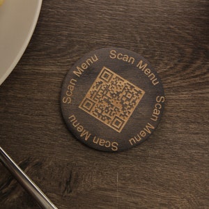 QR Code Menu, QR Code Menu Sign, Wooden Qr Cod Sign - Etsy