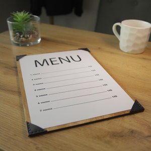 Wooden Menu Menu Cover Restaurant Menu Cover - Etsy