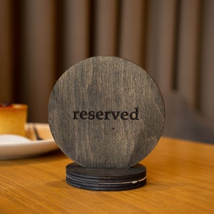 Personalized Reserved Table Sign Wooden Restaurant Decor With Free ...