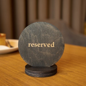 Personalized Reserved Table Sign Wooden Restaurant Decor With Free ...