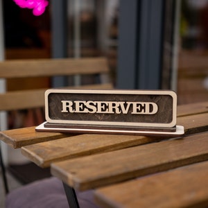 Custom Reserved Table Sign, Reserved Seat Sign, Table Sign, Reception ...