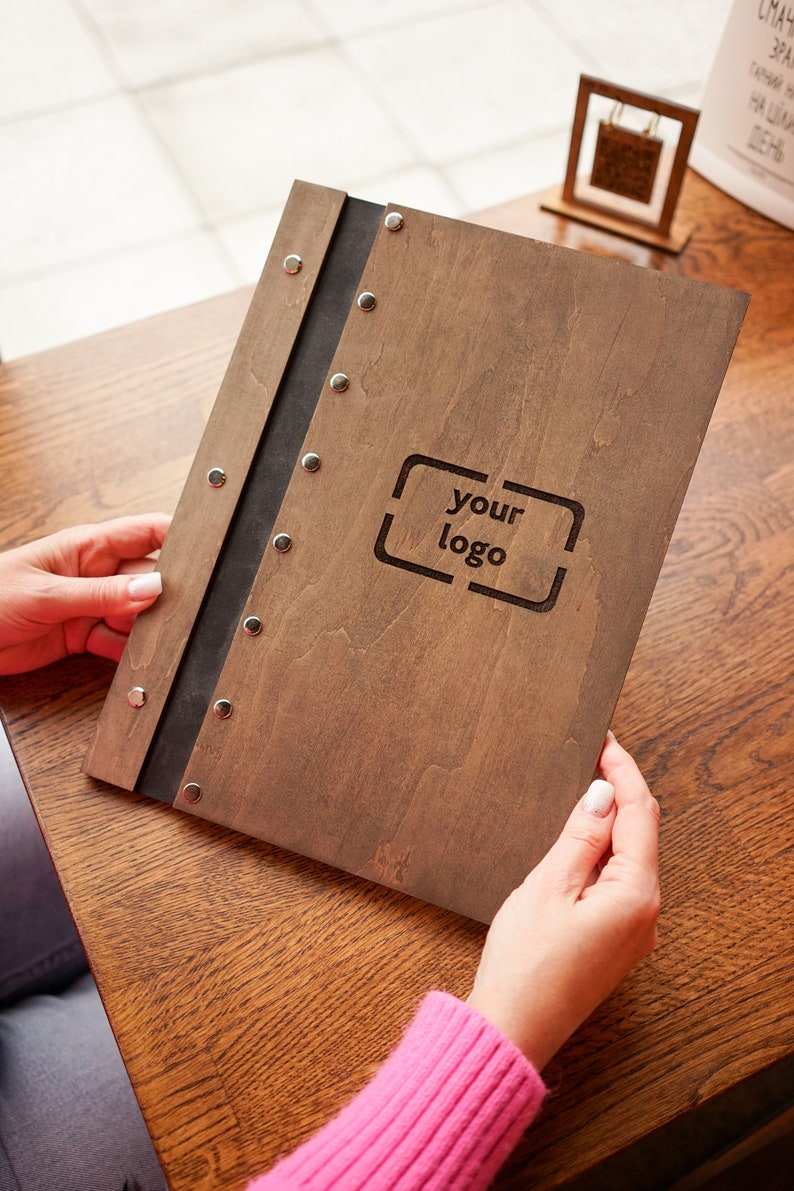 Wood Restaurant Menu, Custom Size Menu Cover, Engraved Menu Cover ...