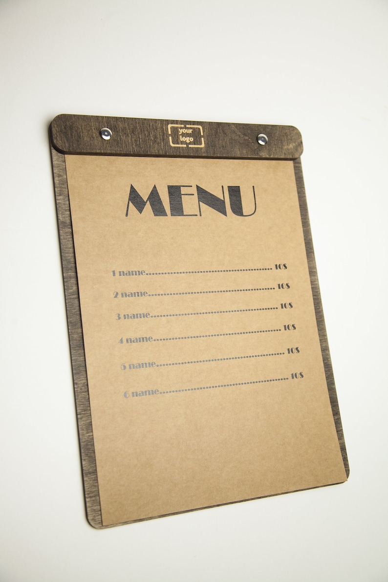 Wooden Menu FREE ENGRAVING - Etsy