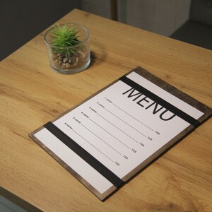 Custom Wooden Menu Cover for Restaurants and Cafes - Etsy