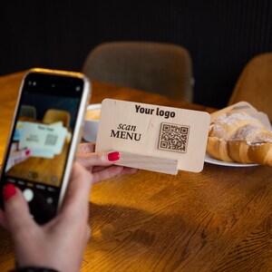 QR Code Menu, QR Code Menu Sign, Wooden Qr Cod Sign - Etsy