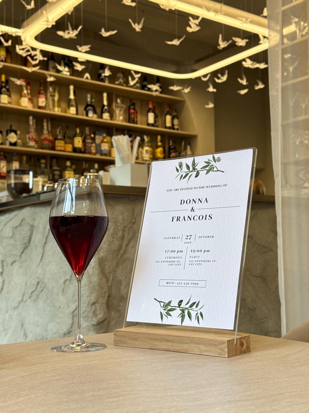 A4 Acrylic Menu Card Holder, Clear Table Menu Stand, Acrylic Drink Menu ...
