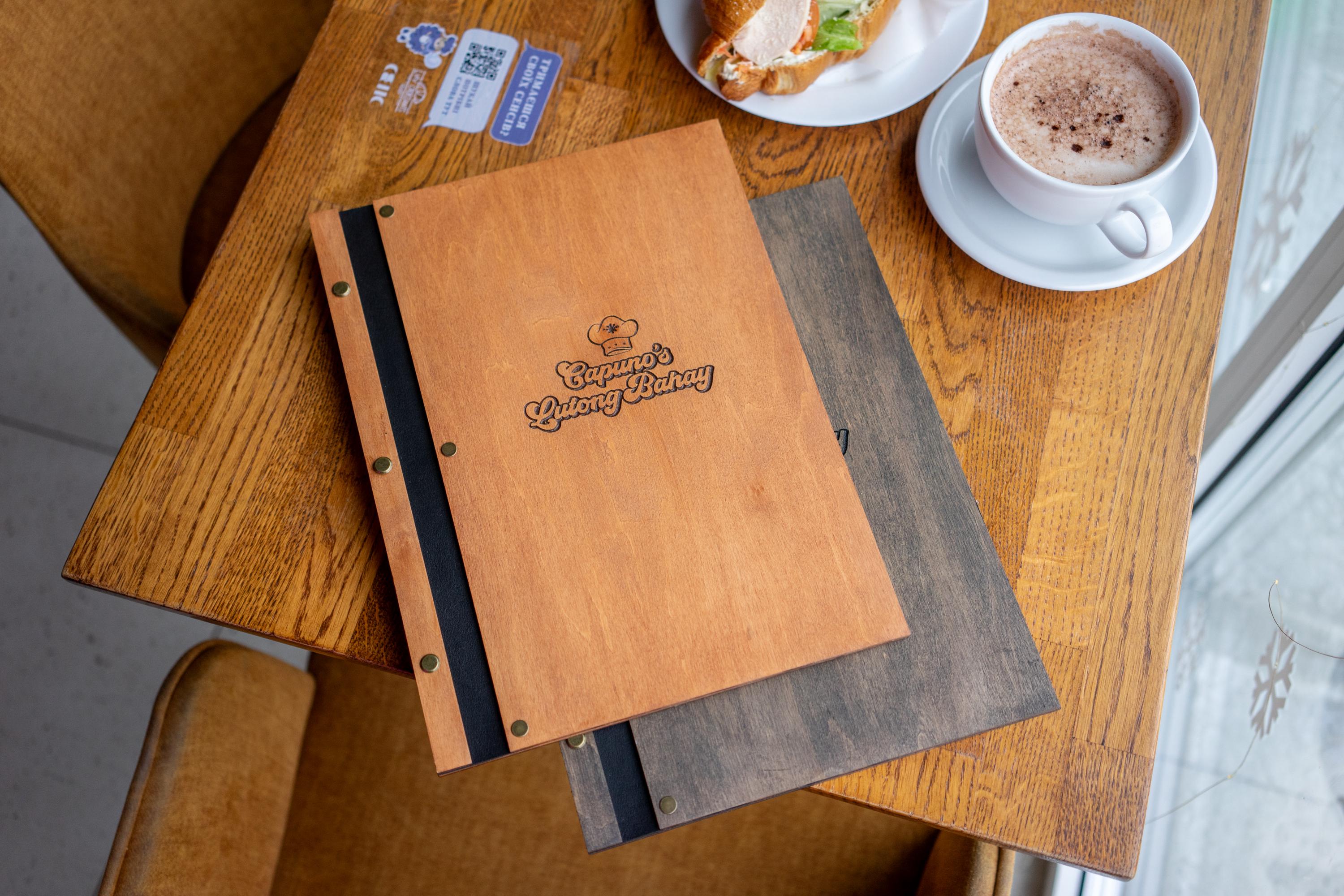 Personalized Restaurant Menu, Wood Restaurant Menu, Custom Size Menu ...