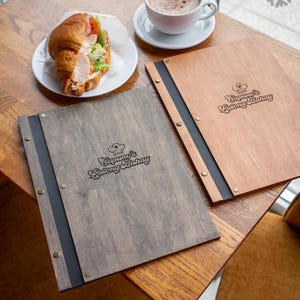 Wooden Menu Folder, Wood Restaurant Menu, Custom Size Menu Cover ...