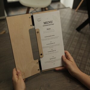 Wooden Menu, Menu, Menu Cover, Restaurant Menu Cover - Etsy