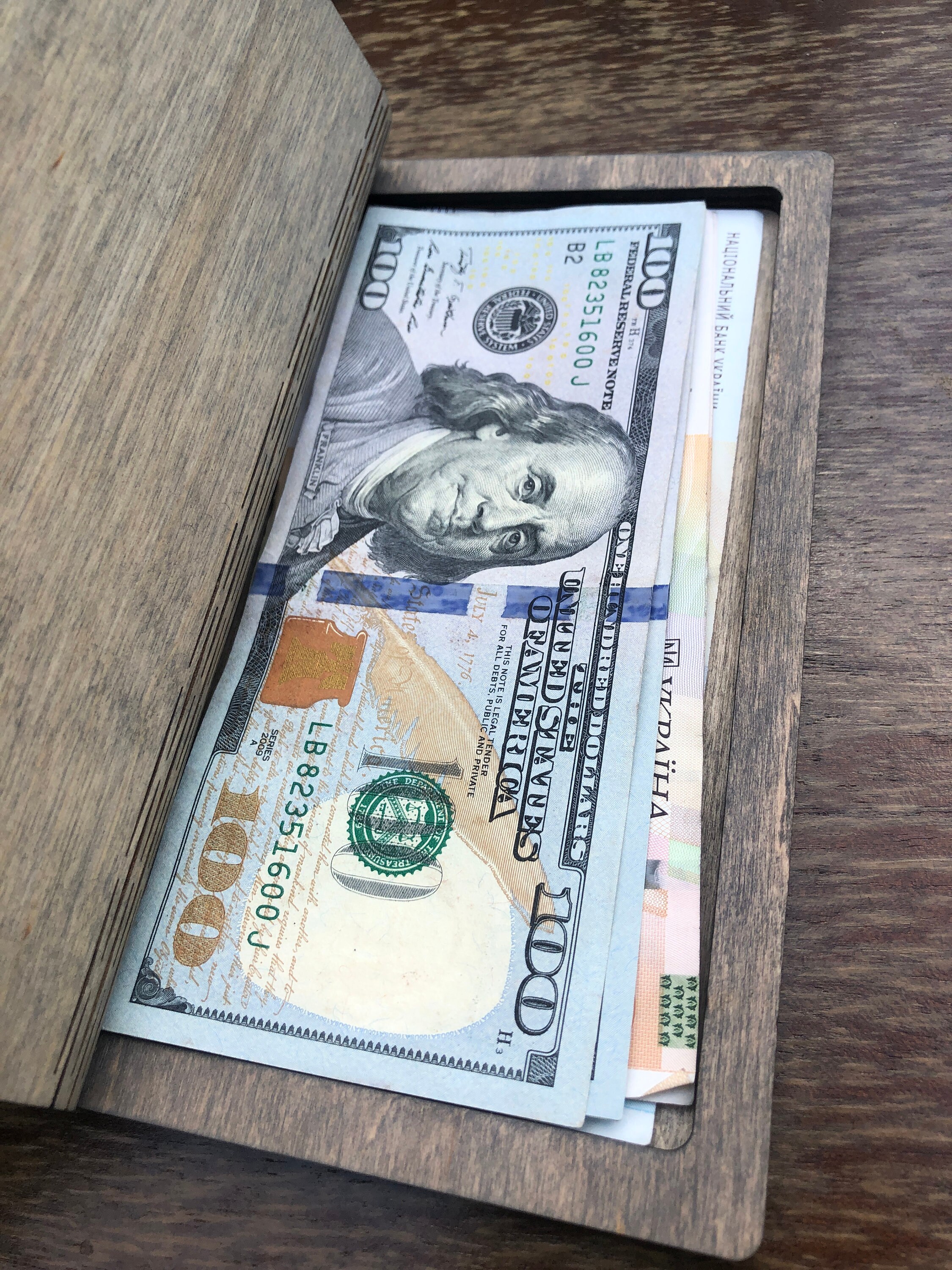 Check Holder Wooden Check Presenter FREE ENGRAVING - Etsy