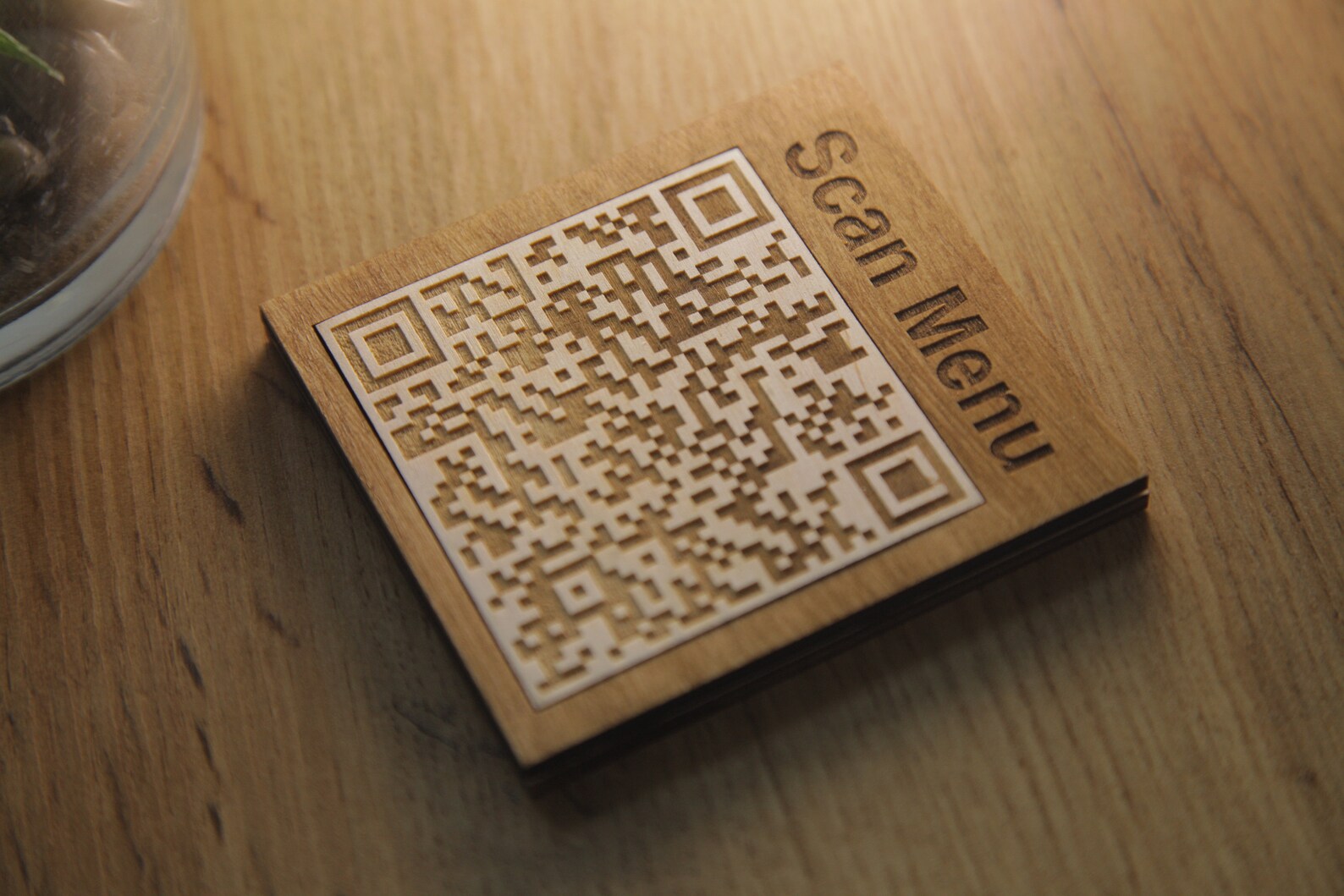 QR Code Menu QR Code Menu Sign Wooden Qr Cod Sign - Etsy