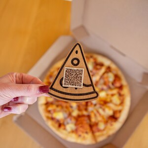 Wooden QR Code Menu Sign, Custom Business Logo Plaque, Personalized ...