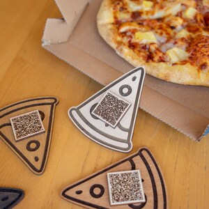 Wooden QR Code Menu Sign, Custom Business Logo Plaque, Personalized ...