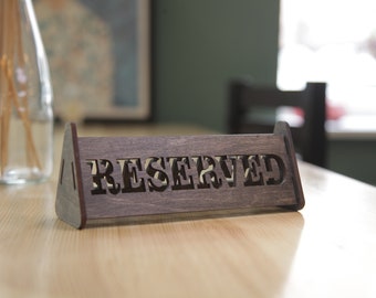 Reserved Table Sign Wooden Rustic Board Restaurant Decor | Etsy
