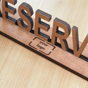 Reserved Table Sign, Wooden Rustic Board, Restaurant Decor, Wood ...