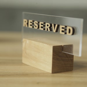 Acrylic Reserved Sign, Acrylic Wedding Sign, Custom Acrylic Sign - Etsy