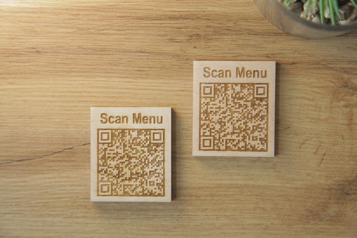 QR Code Menu QR Code Menu Sign Wooden Qr Cod Sign - Etsy
