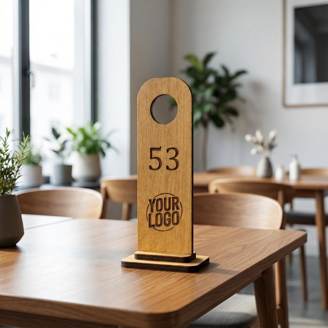 Wooden Table Number Signs, Custom Rustic Table Number Stands With ...