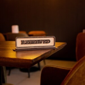 Custom Reserved Table Sign, Reserved Seat Sign, Table Sign, Reception ...