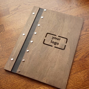 Wood Restaurant Menu, Custom Size Menu Cover, Engraved Menu Cover ...