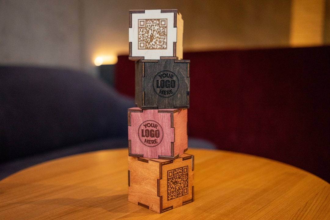 Custom Wooden QR Code Sign, QR Code Menu Sign, Wood Logo Sign, Custom ...