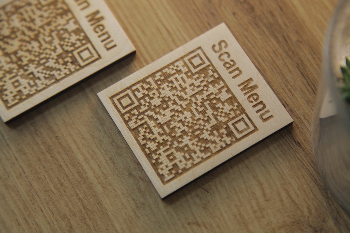 QR Code Menu QR Code Menu Sign Wooden Qr Cod Sign - Etsy