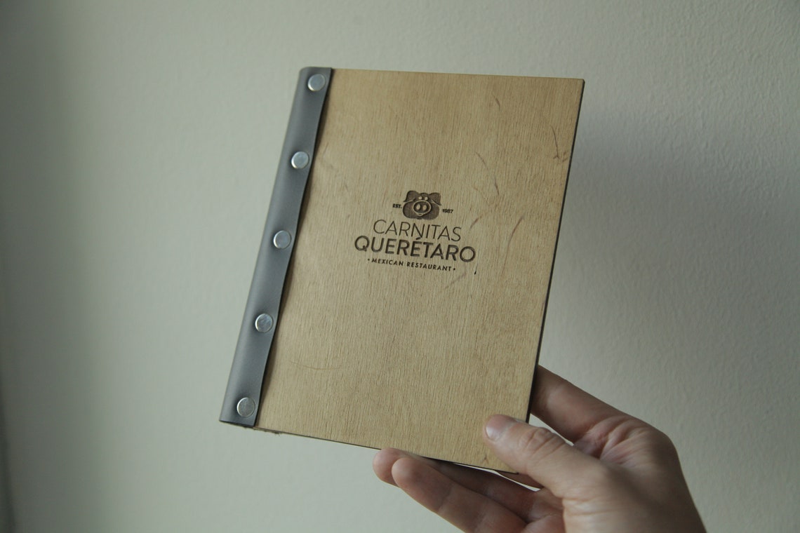Wooden Menu A5 Format Menu Menu Cover Restaurant Menu | Etsy