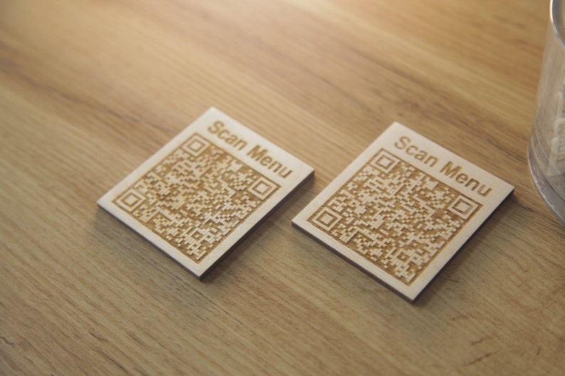 QR Code Menu QR Code Menu Sign Wooden Qr Cod Sign - Etsy