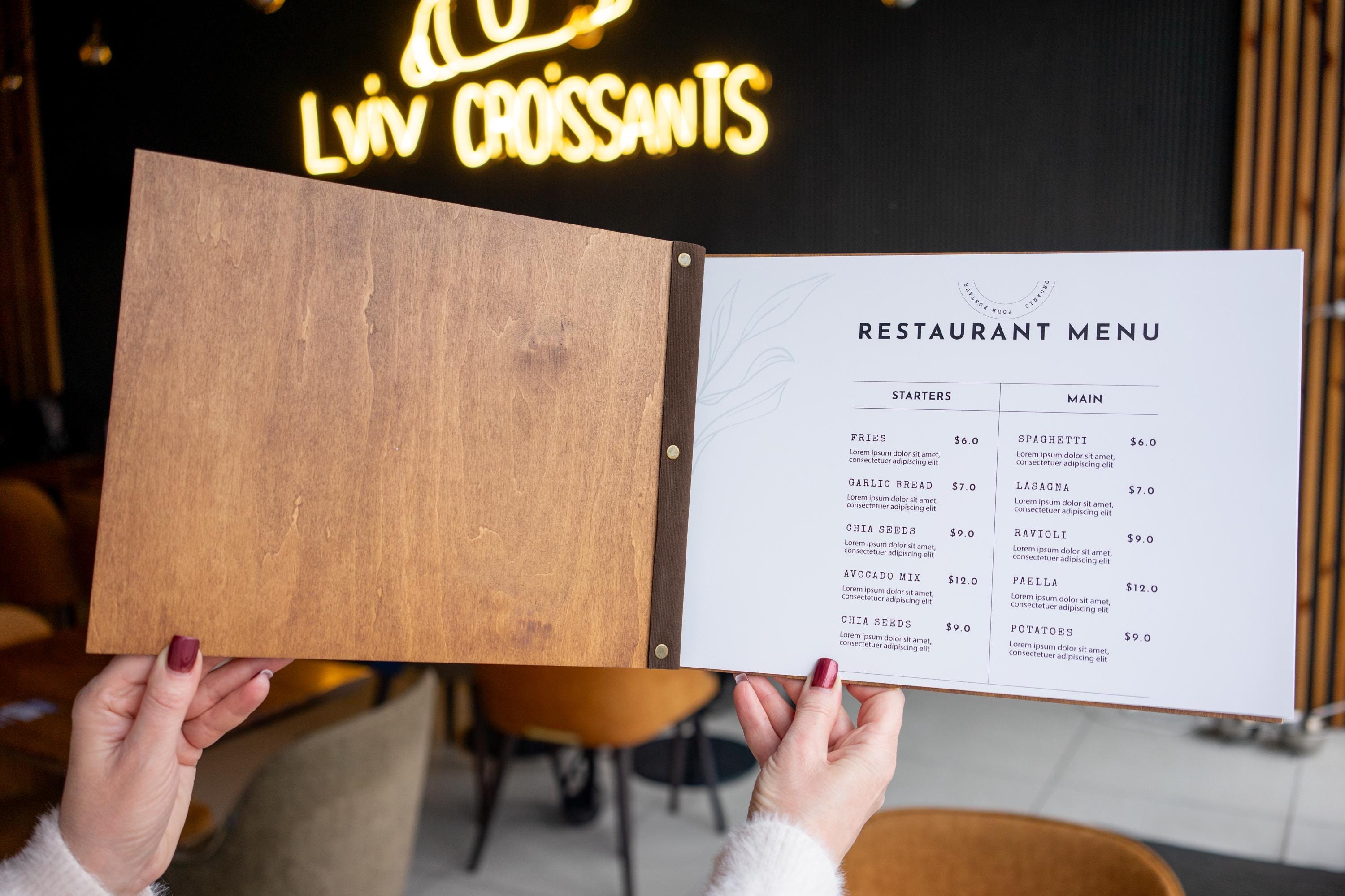 Wooden Menu Board for Restaurant or Bar, Custom Wedding Cocktail Menu ...