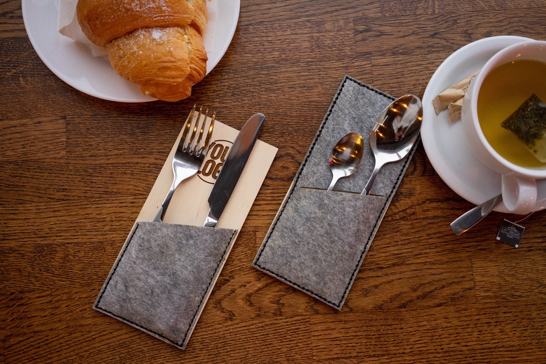 Cafe Table Decor, Cutlery Utensil, Cutlery Bag, Cutlery Pouch, Cutlery ...