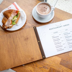 Wooden Menu Board for Restaurant or Bar, Custom Wedding Cocktail Menu ...