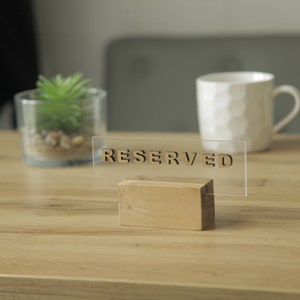 Acrylic Reserved Sign, Acrylic Wedding Sign, Custom Acrylic Sign - Etsy
