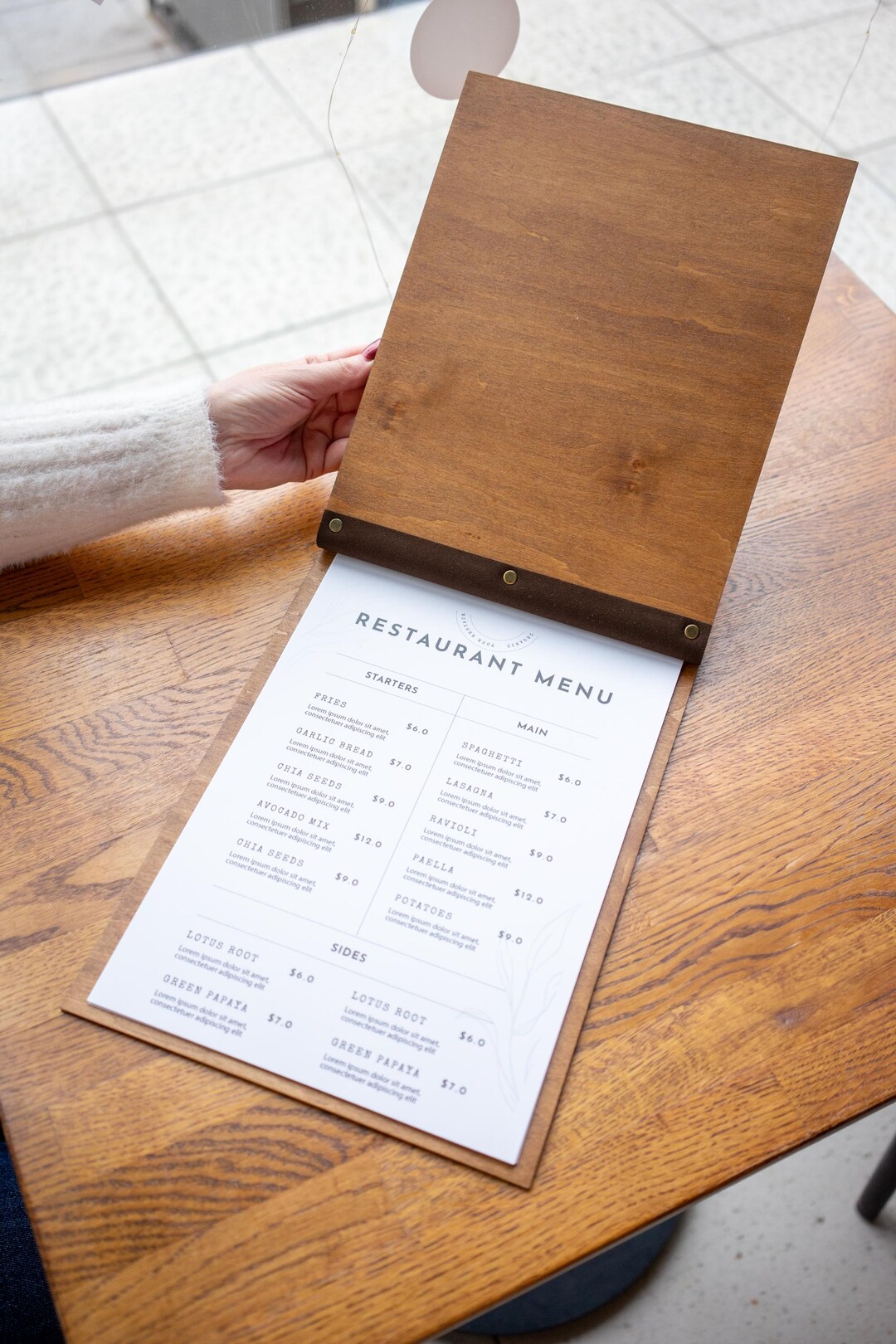 Wooden Menu Board for Restaurant or Bar, Custom Wedding Cocktail Menu ...