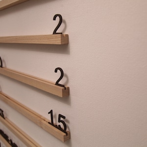 Changeable Wall Mounted Menu Rails, Wooden Cafe Wall Menu, Changeable ...