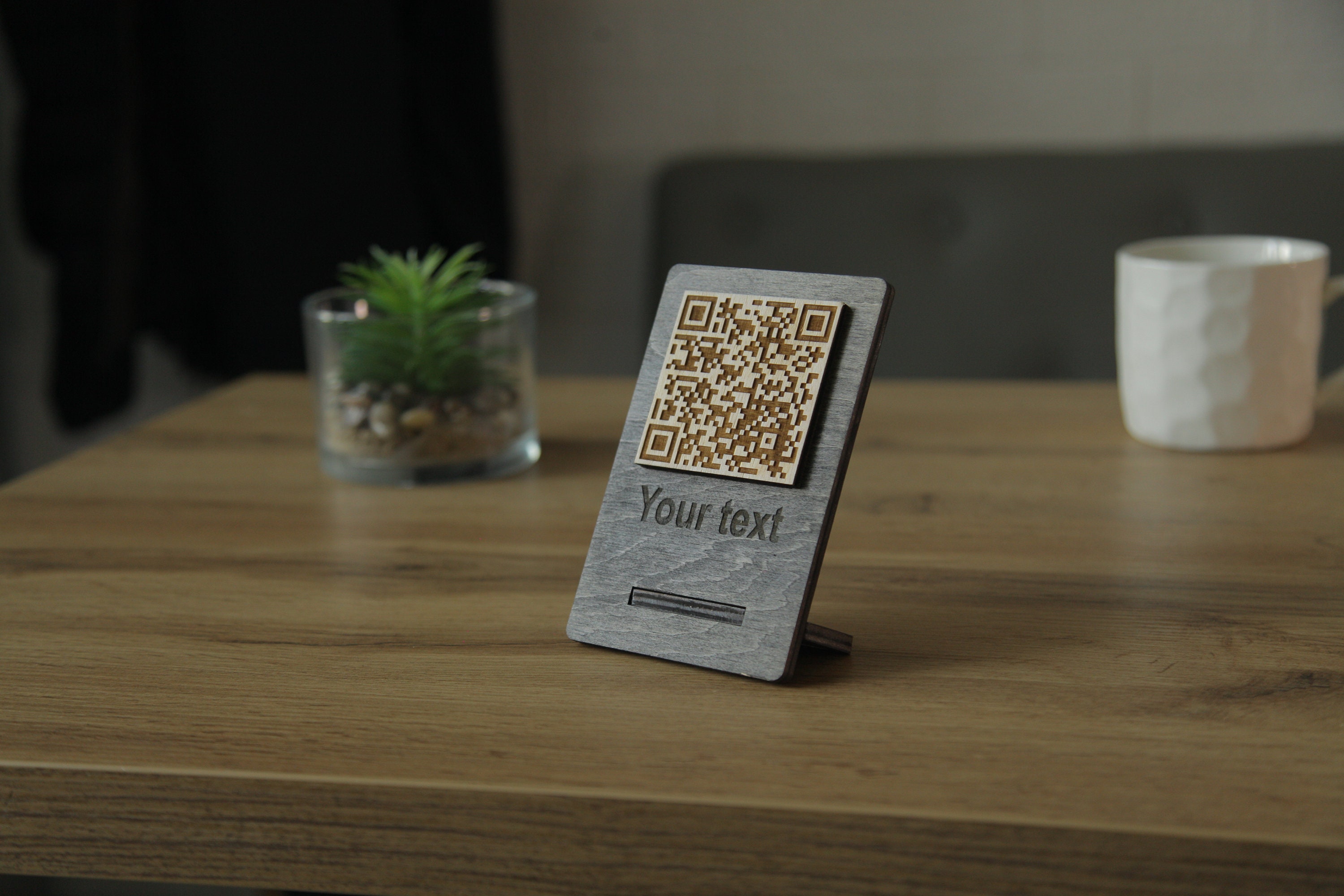 QR Code Menü QR Code Menüschild Holz QR Cod Zeichen | Etsy