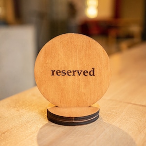 Personalized Reserved Table Sign Wooden Restaurant Decor With Free ...