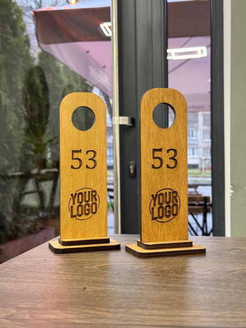 Wooden Table Number Signs, Custom Rustic Table Number Stands With ...