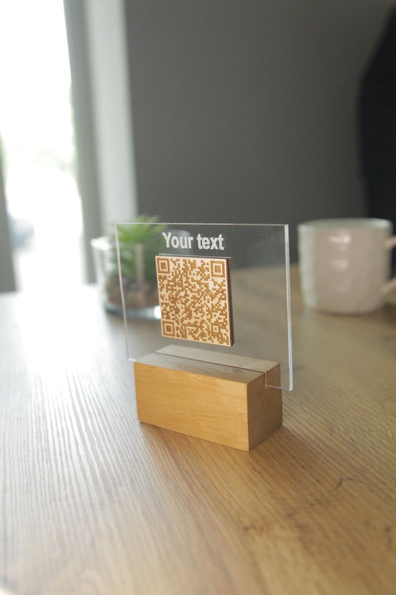 Qr Code Menu, Acrylic Qr Code Stand, Qr Code Table Sign, Payment Sign ...
