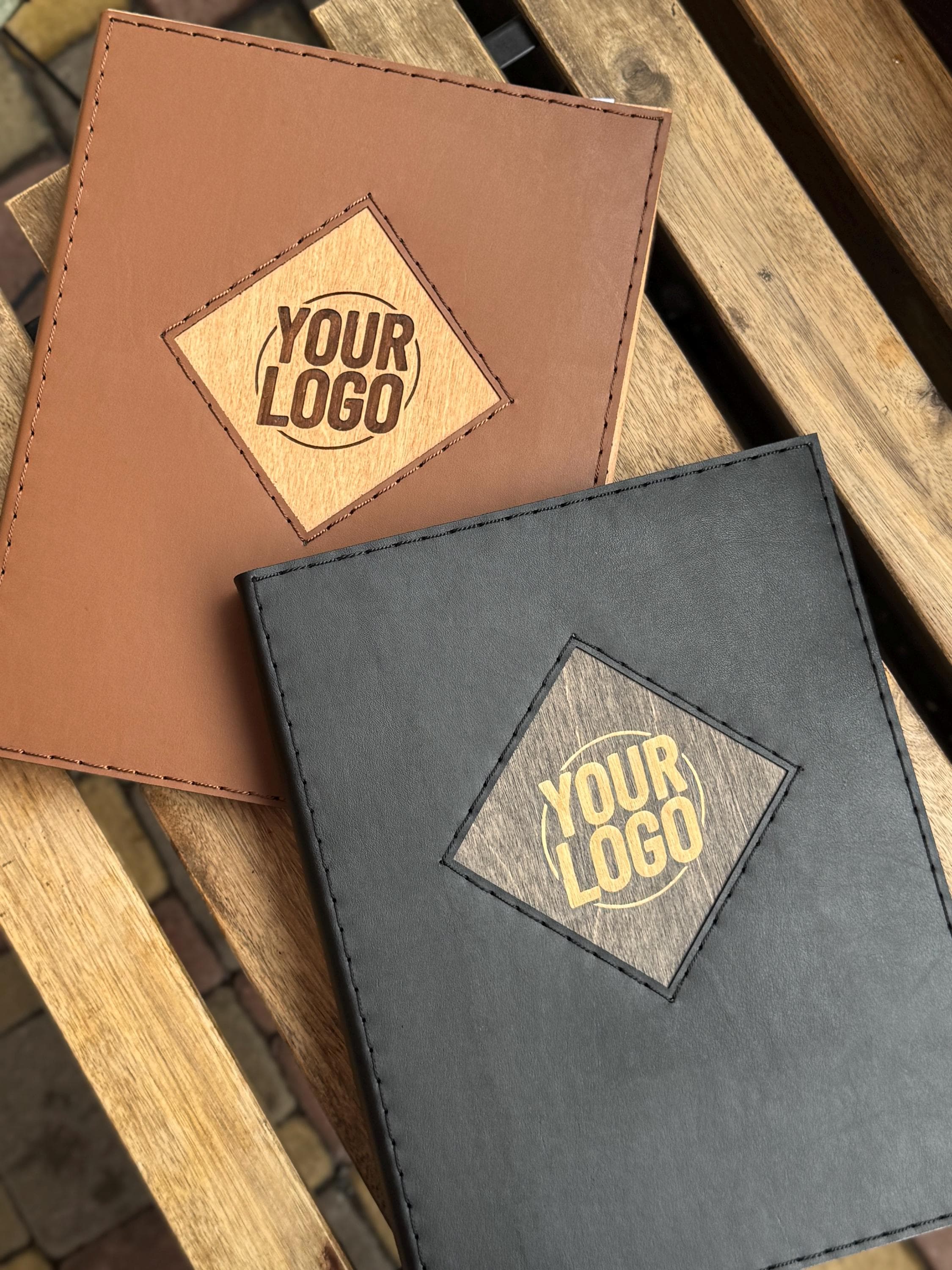 Wood and Leather Menu Cover – Custom Restaurant Menu Folder, Elegant ...