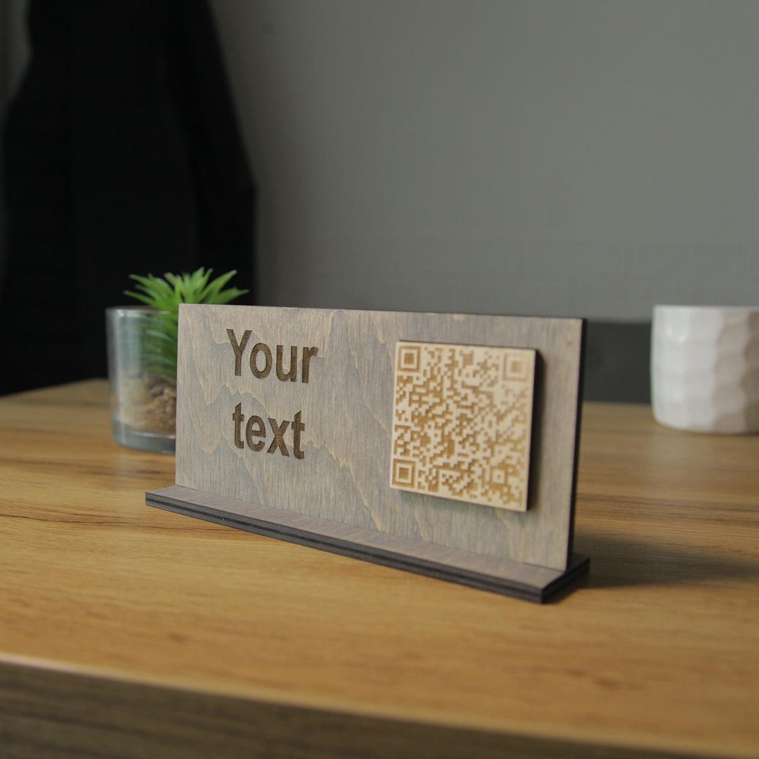 Business Qr Code Sign, Custom Qr Menu Stand, Instagram Social Media Qr ...