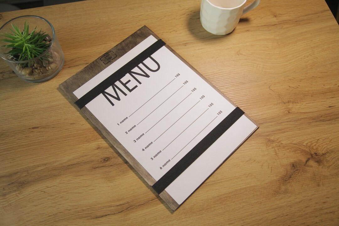 Custom Wooden Menu Cover for Restaurants and Cafes - Etsy