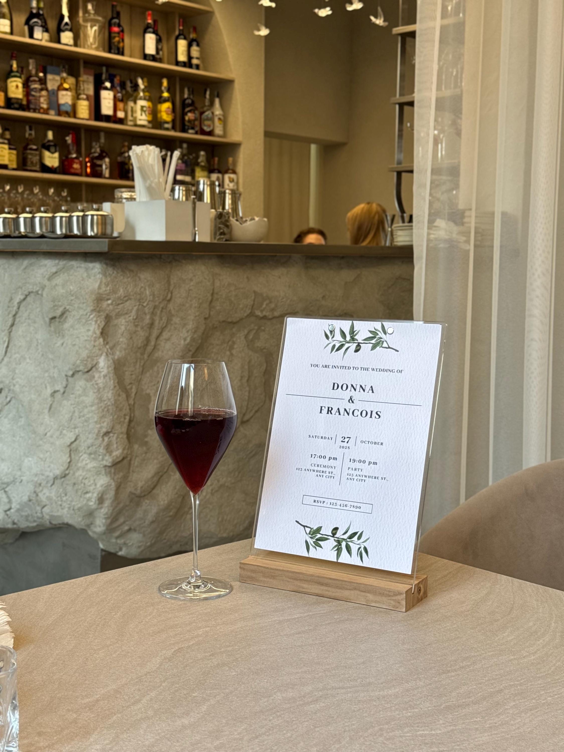 A4 Acrylic Menu Holder, Clear Menu Card Stand, Acrylic Table Display ...