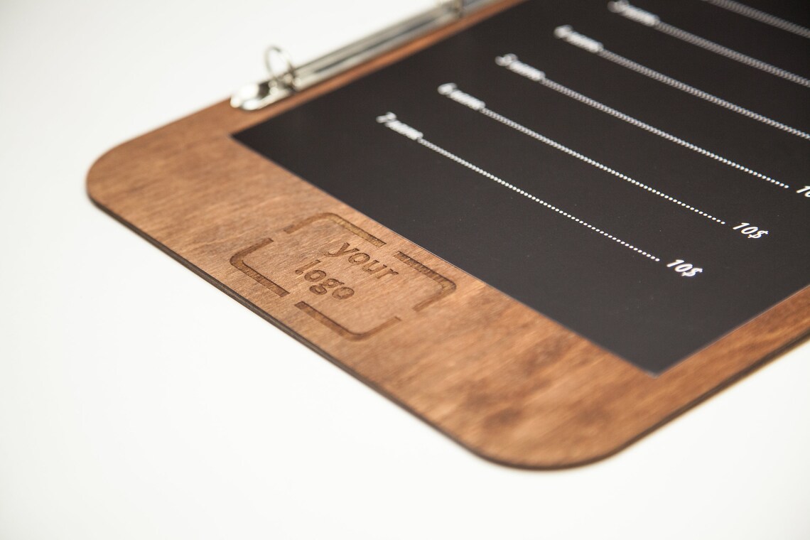 Wooden Restaurant Menu Board, Custom Cafe Menu Cover or Folder ...
