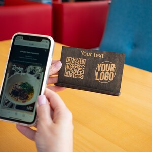 QR Code Menu, QR Code Menu Sign, Wooden Qr Cod Sign - Etsy