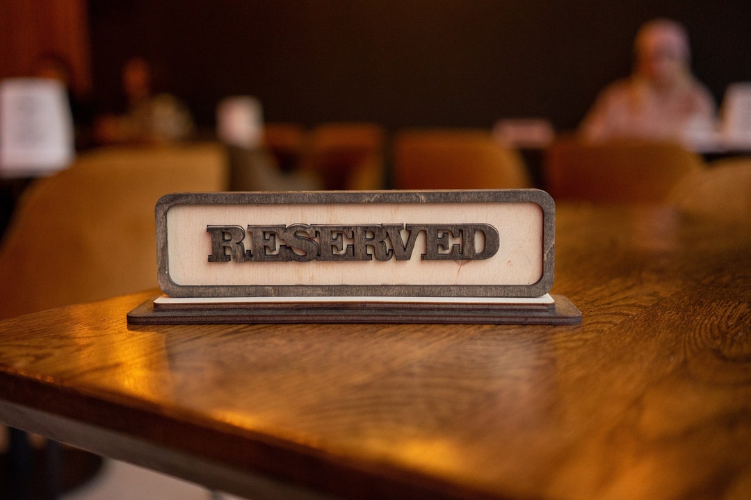 Reserved Table Sign, Personalized Seating Sign, Rustic Table Decor ...